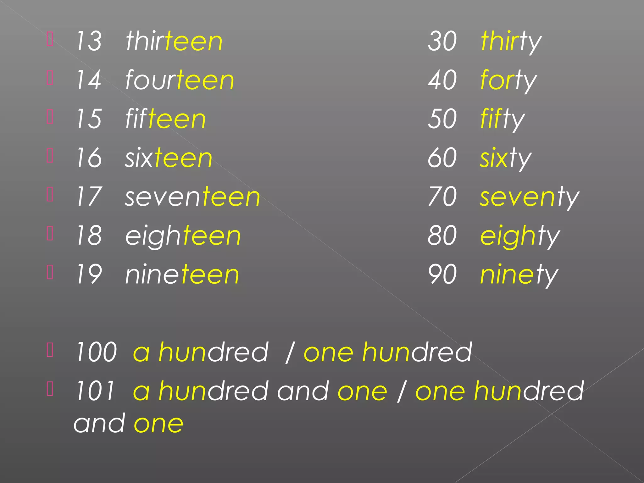 Verb 'to be', numbers, plurals, pronouns | PPT