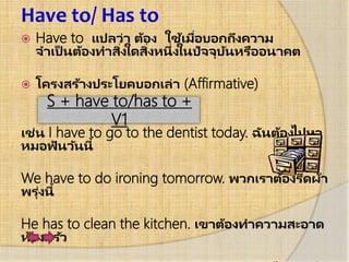 Have to/Had to | PPTX