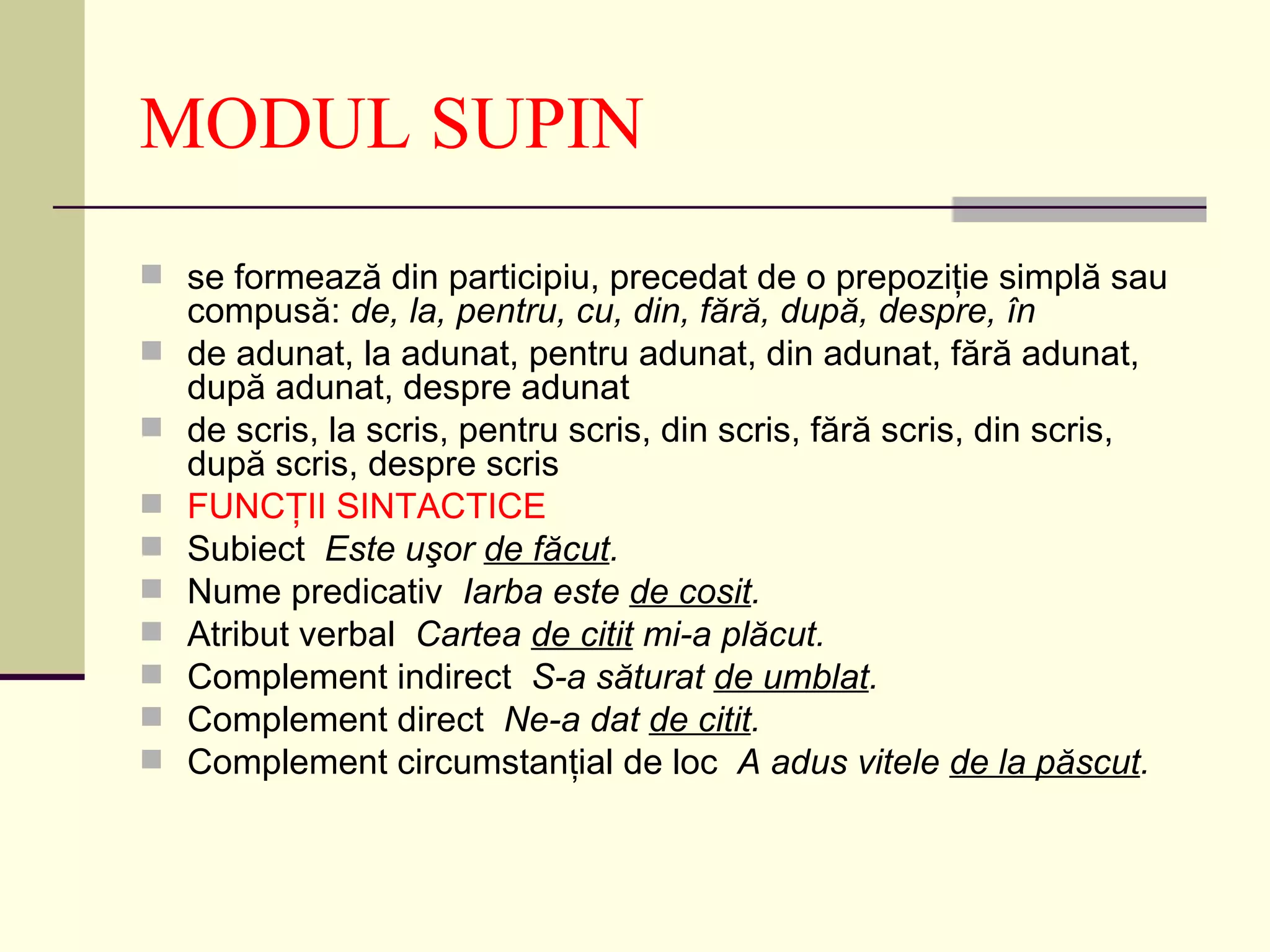 Verbul - noțiuni teoretice | PPT