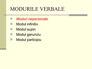 Verbul - noțiuni teoretice | PPT