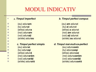 Verbul - noțiuni teoretice | PPT