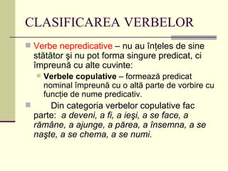 Verbul - noțiuni teoretice | PPT