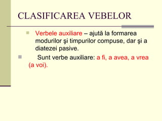 Verbul - noțiuni teoretice | PPT