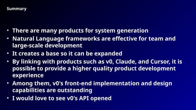 AI-Driven Development based on Natural Language framework ...