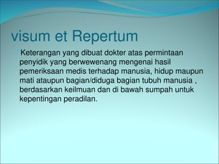 contoh pemeriksaan visum et repertum.ppt