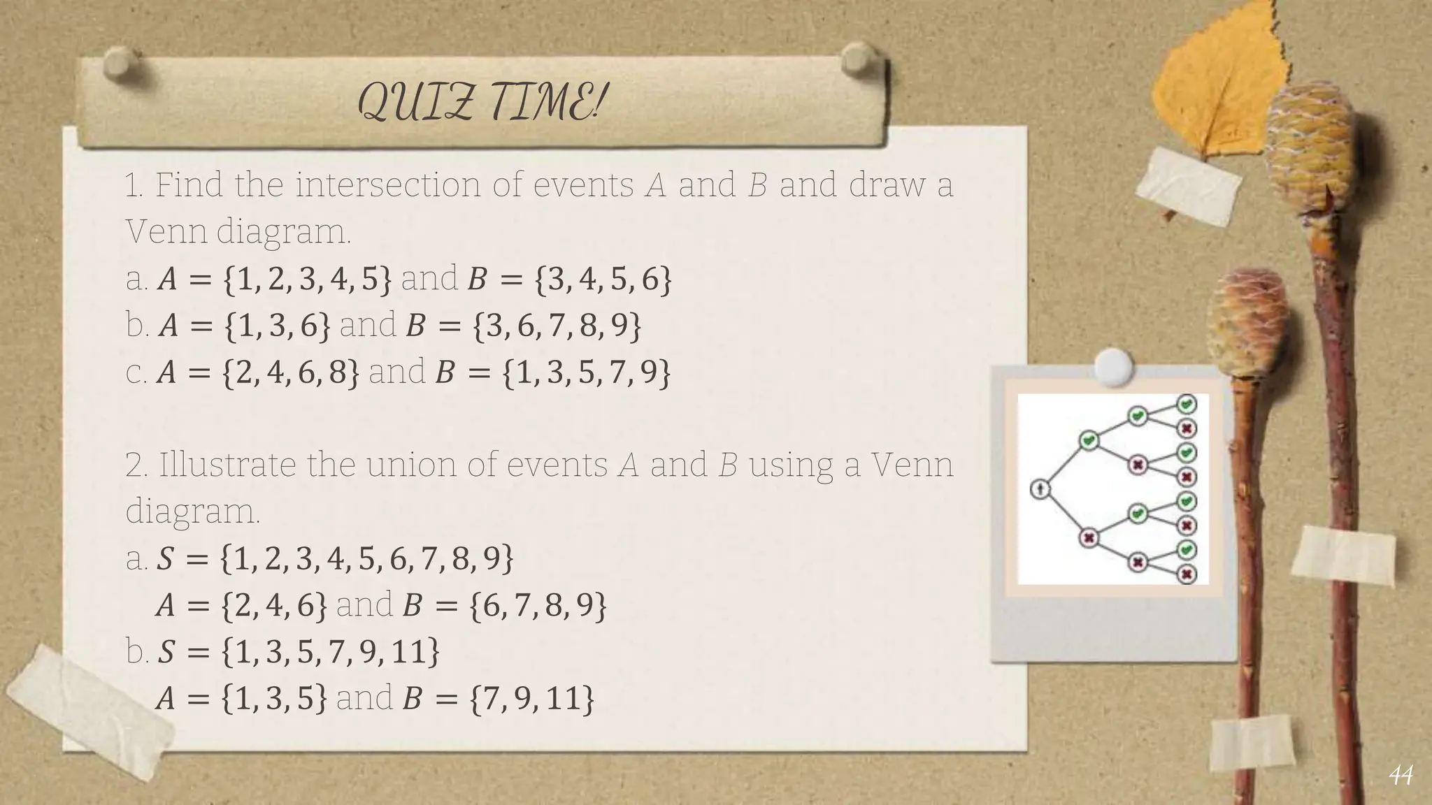 Grade 10 Union and Intersection of Two Events PowerPoint Presentation ...