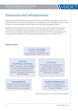Shopping Centers in Europe - Verdict Case Study | PDF