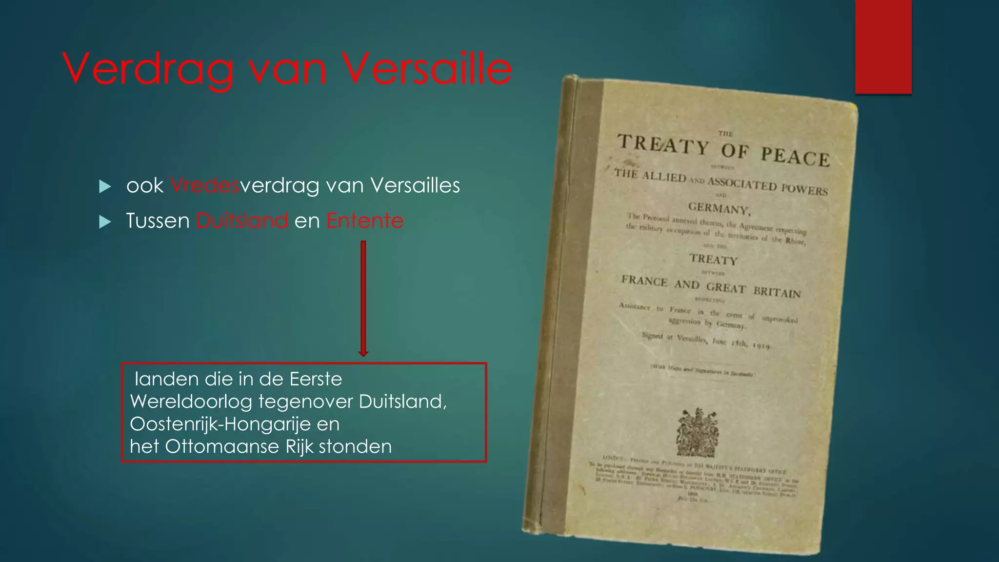 Verdrag van versaille | PPTX