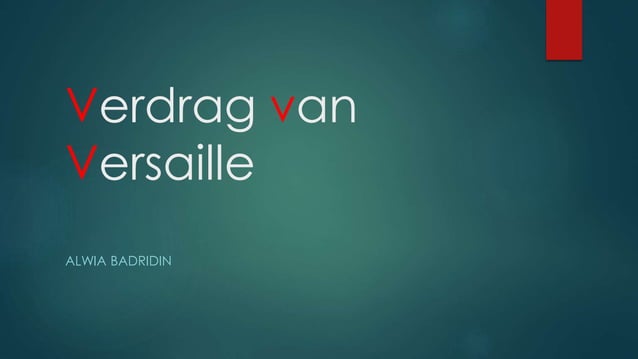Verdrag van versaille | PPTX