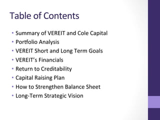 Restoring Trust in VEREit | PPT