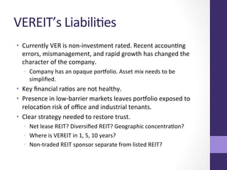 Restoring Trust in VEREit | PPT