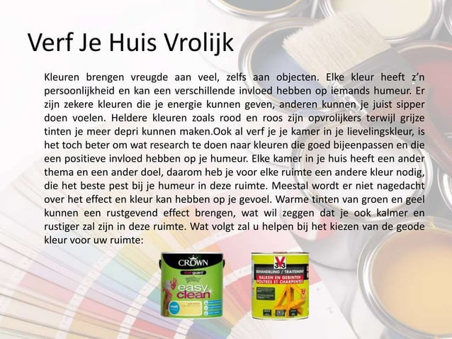Verf je huis vrolijk | PPT