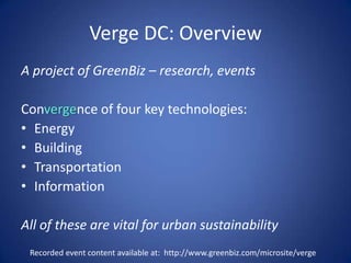 Verge DC Report | PPTX