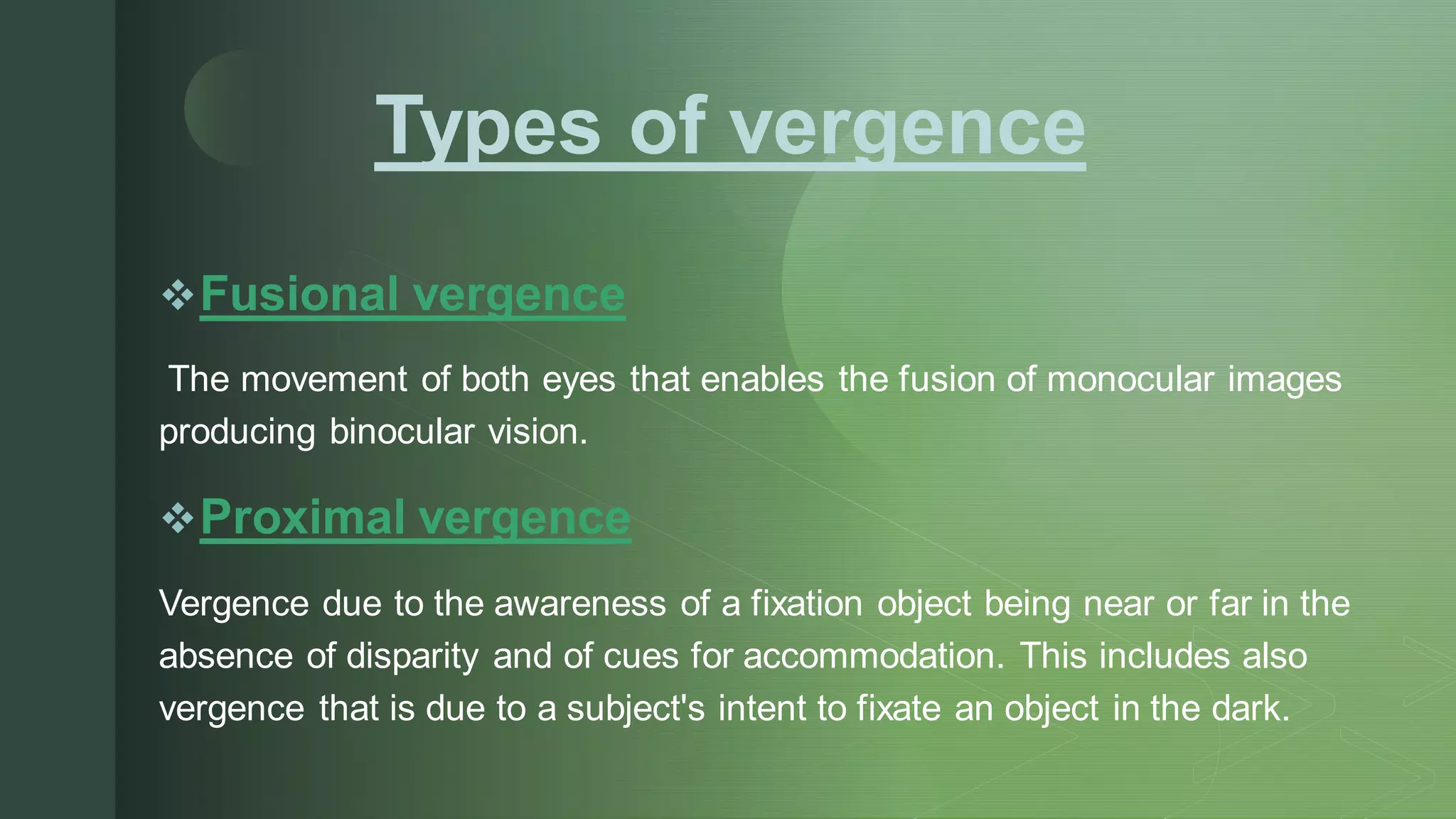 Vergence and its anomalies | PDF