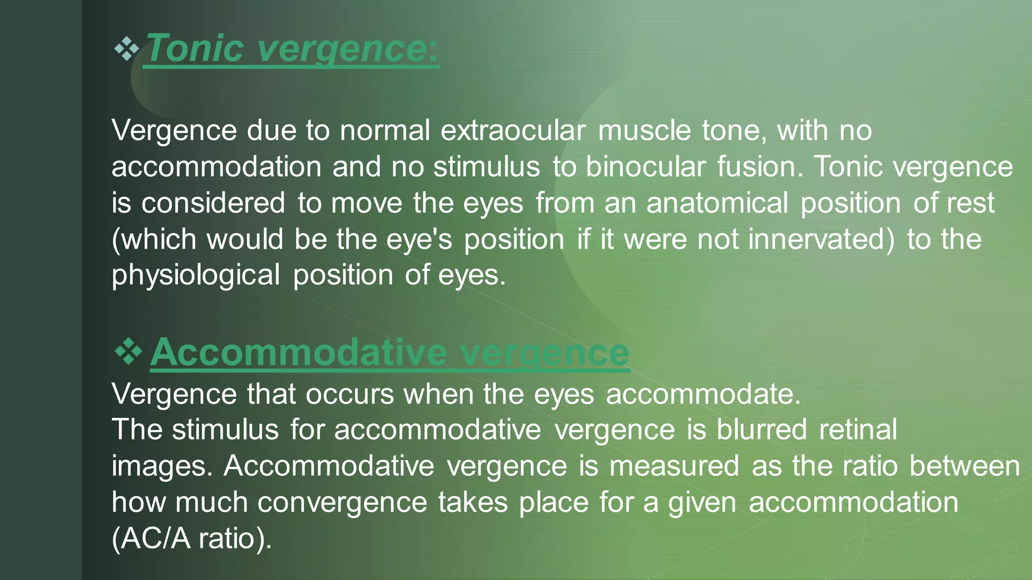 Vergence and its anomalies | PDF
