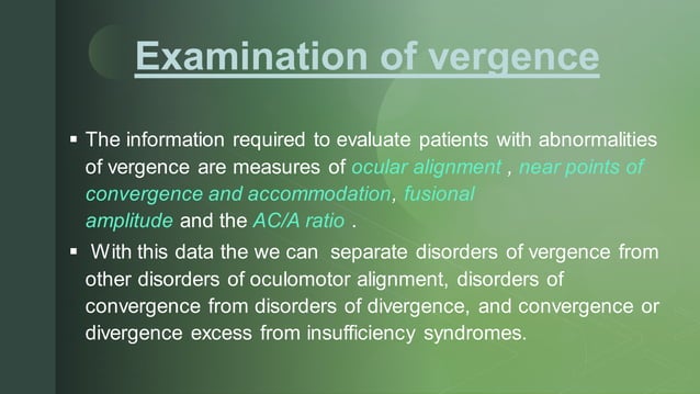 Vergence and its anomalies | PDF