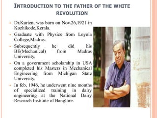 Successful Entrepreneur :"Journey of AMUL lTD"-Verghese Kurien | PPTX