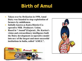 Successful Entrepreneur :"Journey of AMUL lTD"-Verghese Kurien | PPTX