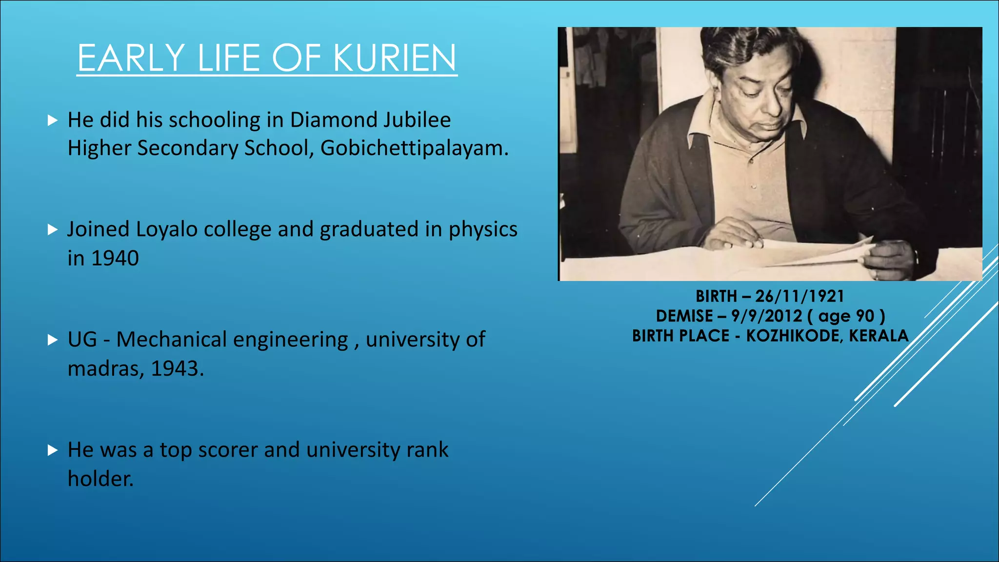 Founder of Amul ,Verghese Kurien | PPT