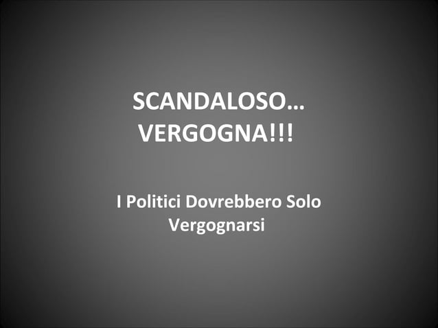 Vergogna!!! | PPT