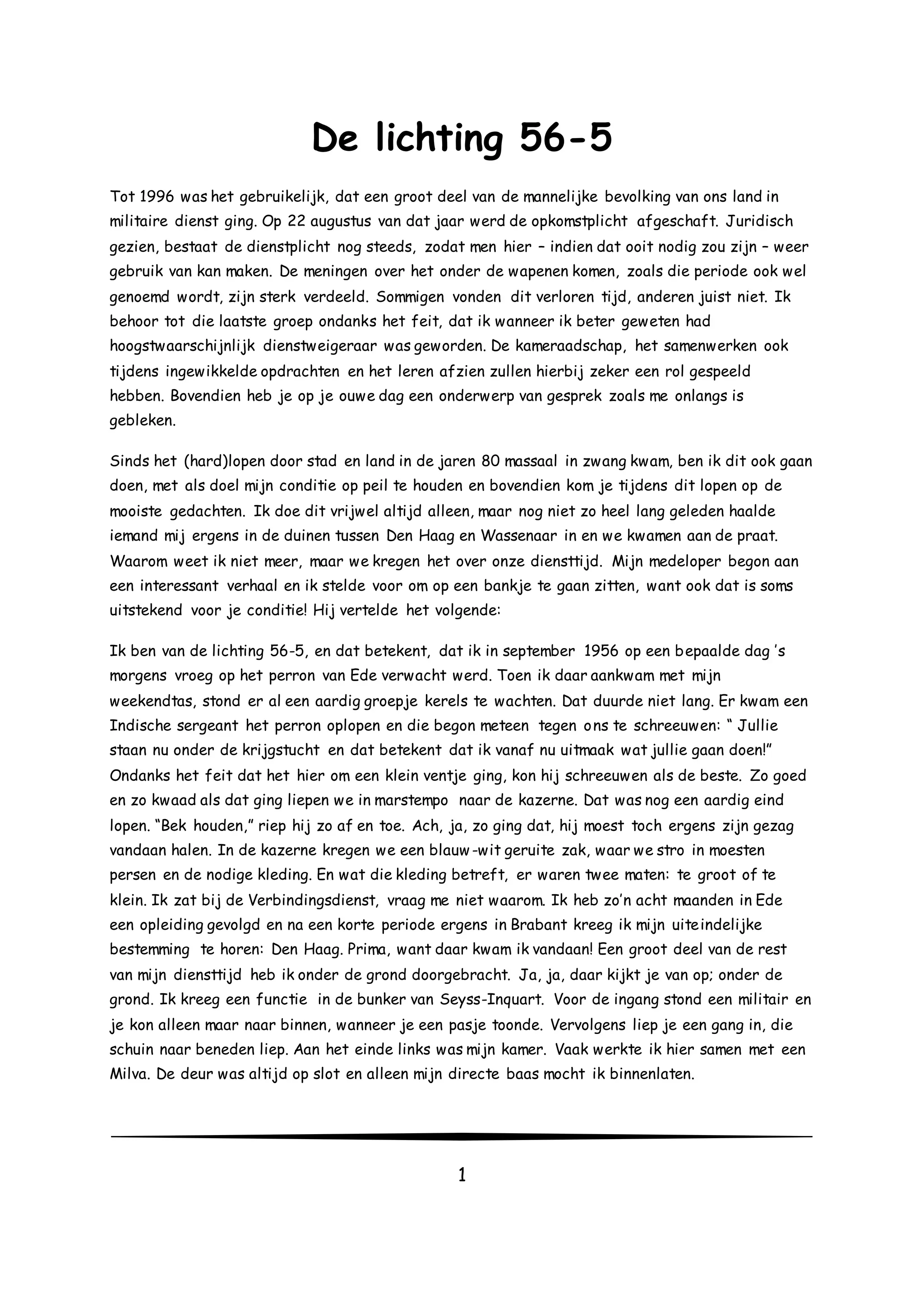 Verhaal van lichting 56 6 | DOCX