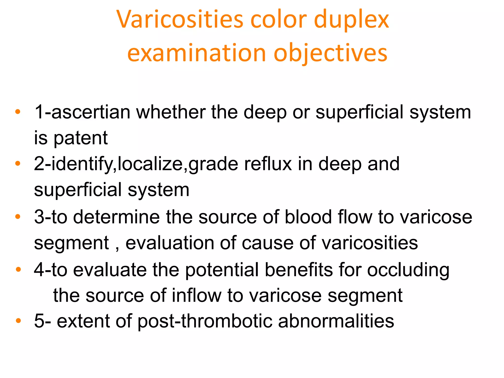 Duplex ultrasound of Vericose vein | PPTX