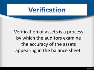 Verification of Assets | PPTX