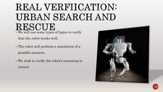 verification of autonomous robotic system | PPT