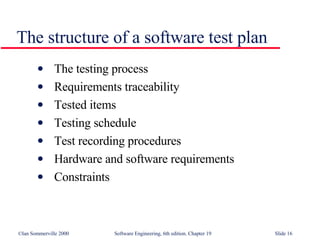 Verification and Validation in Software Engineering SE19 | PPT