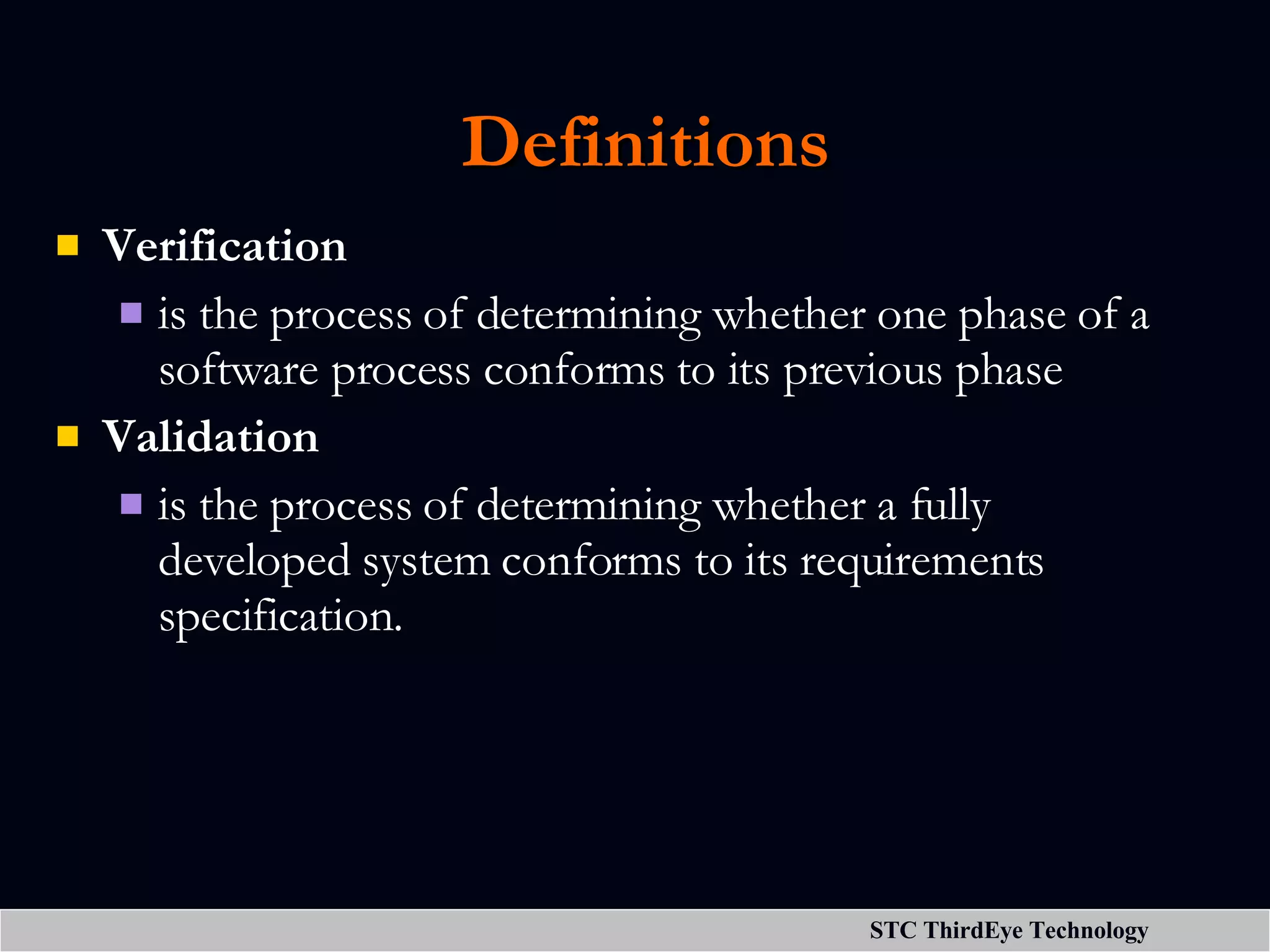 Verification & Validation | PPT