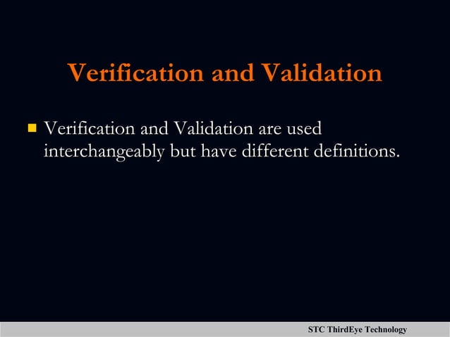 Verification & Validation | PPT