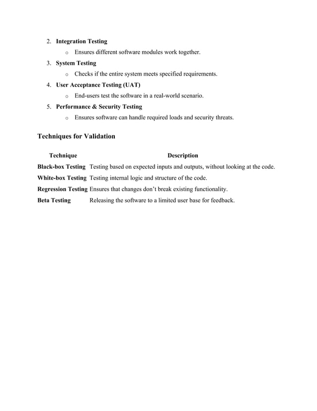 Verification And Validation In Software Engineering Docx