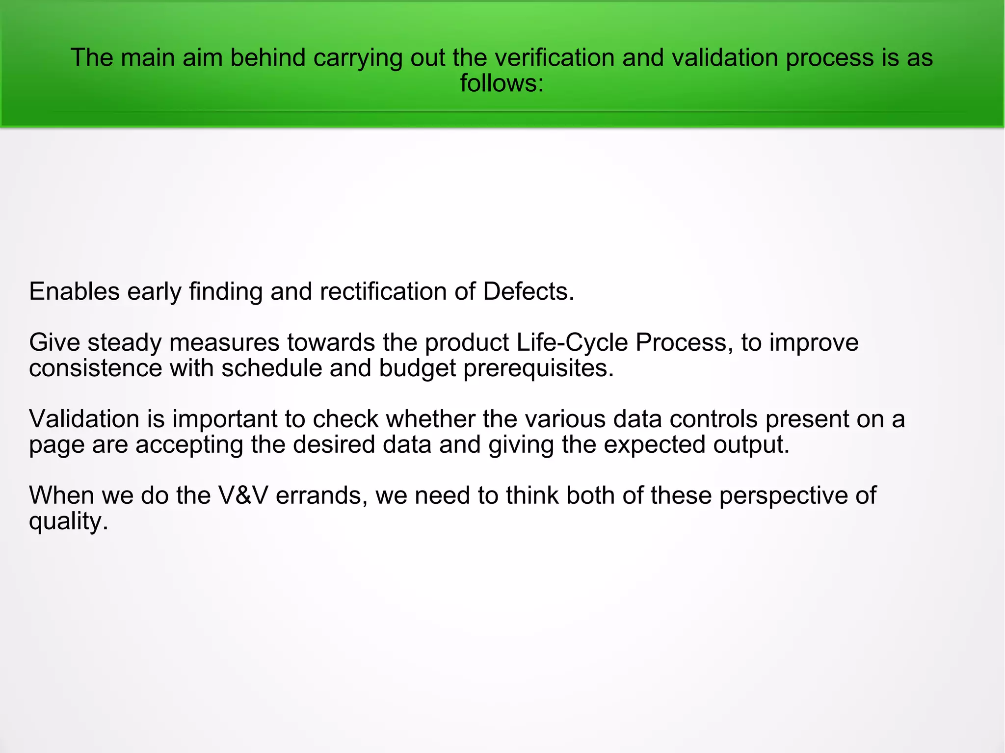 Verification And Validation Process In Software Testing Ppt Technology And Computing