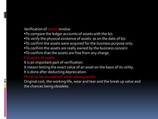 Verification and valuation of assets and liabilities | PPTX