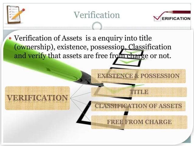 Verification and valuation of assets and liabilities | PPTX | Stocks ...