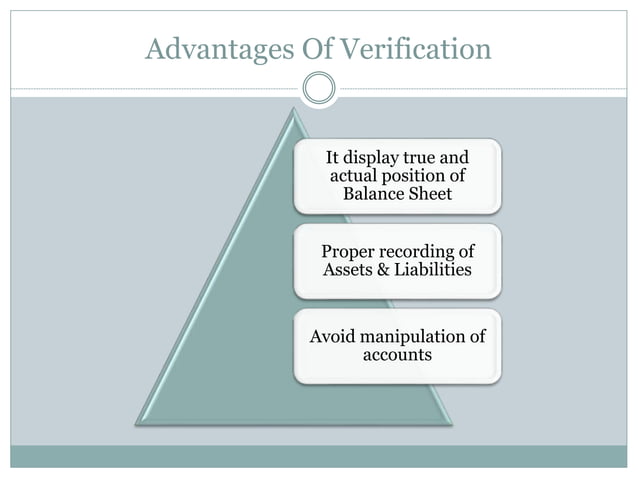 Verification and valuation of assets and liabilities | PPTX | Stocks ...