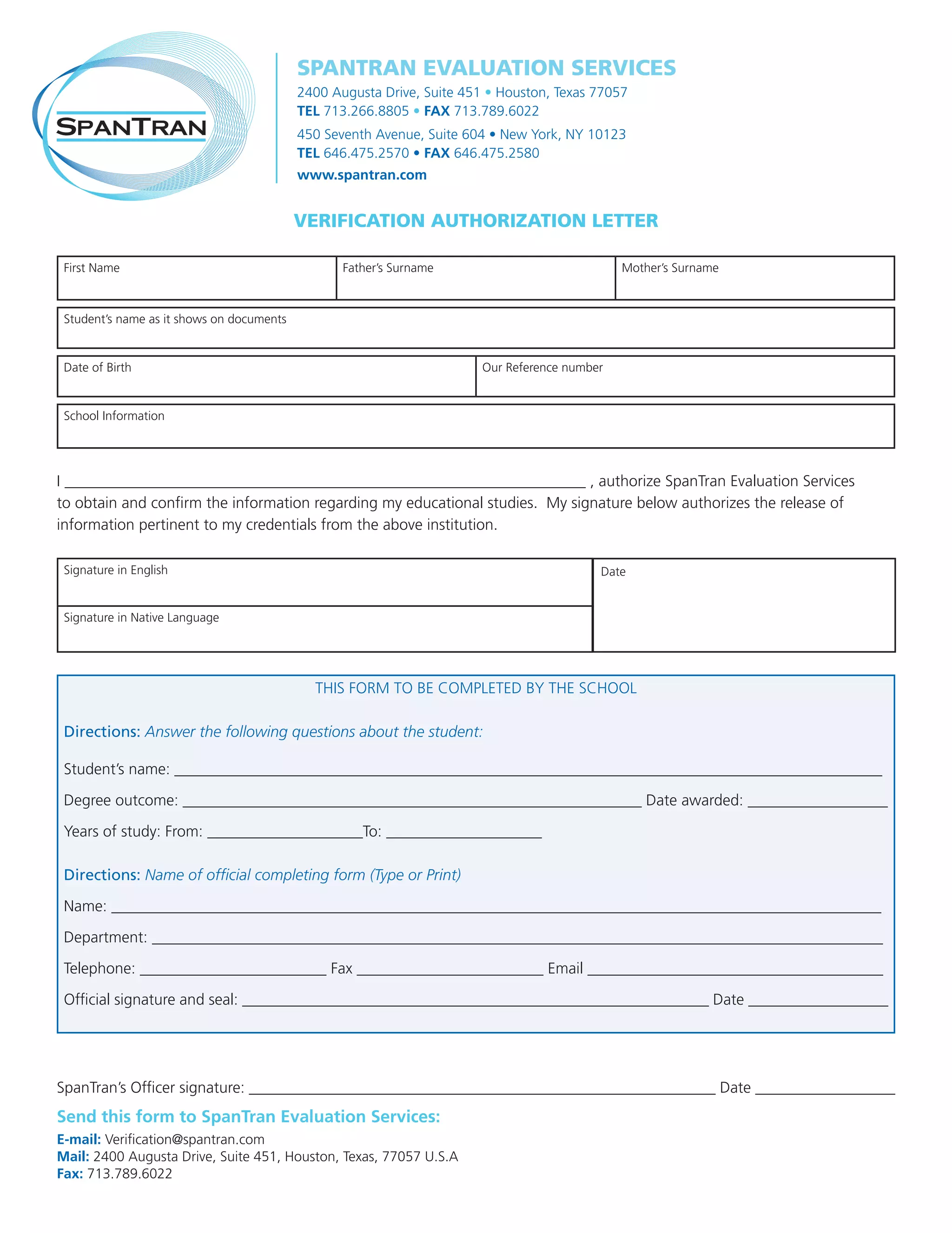 Verification Authorization Letter | PDF