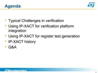 Verification Automation Using IPXACT | PPT