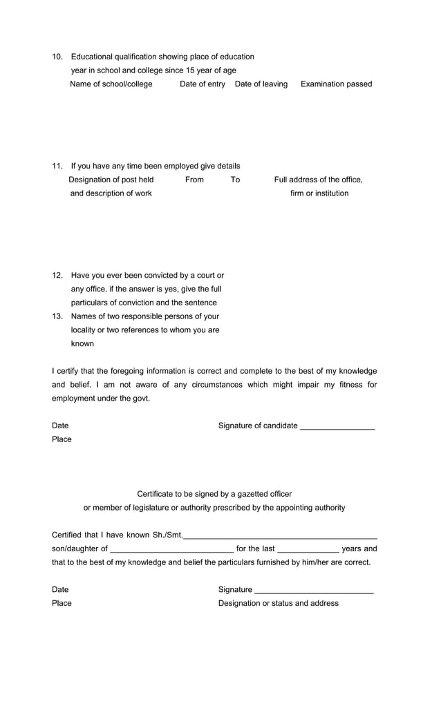 police verification form | PDF | Free Download