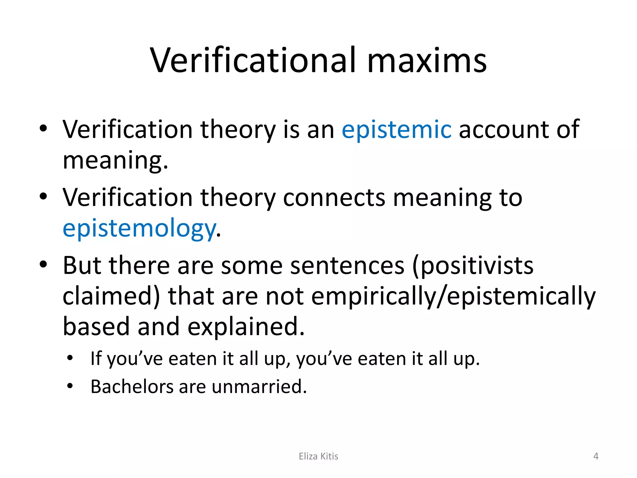 Verificationism.ppt