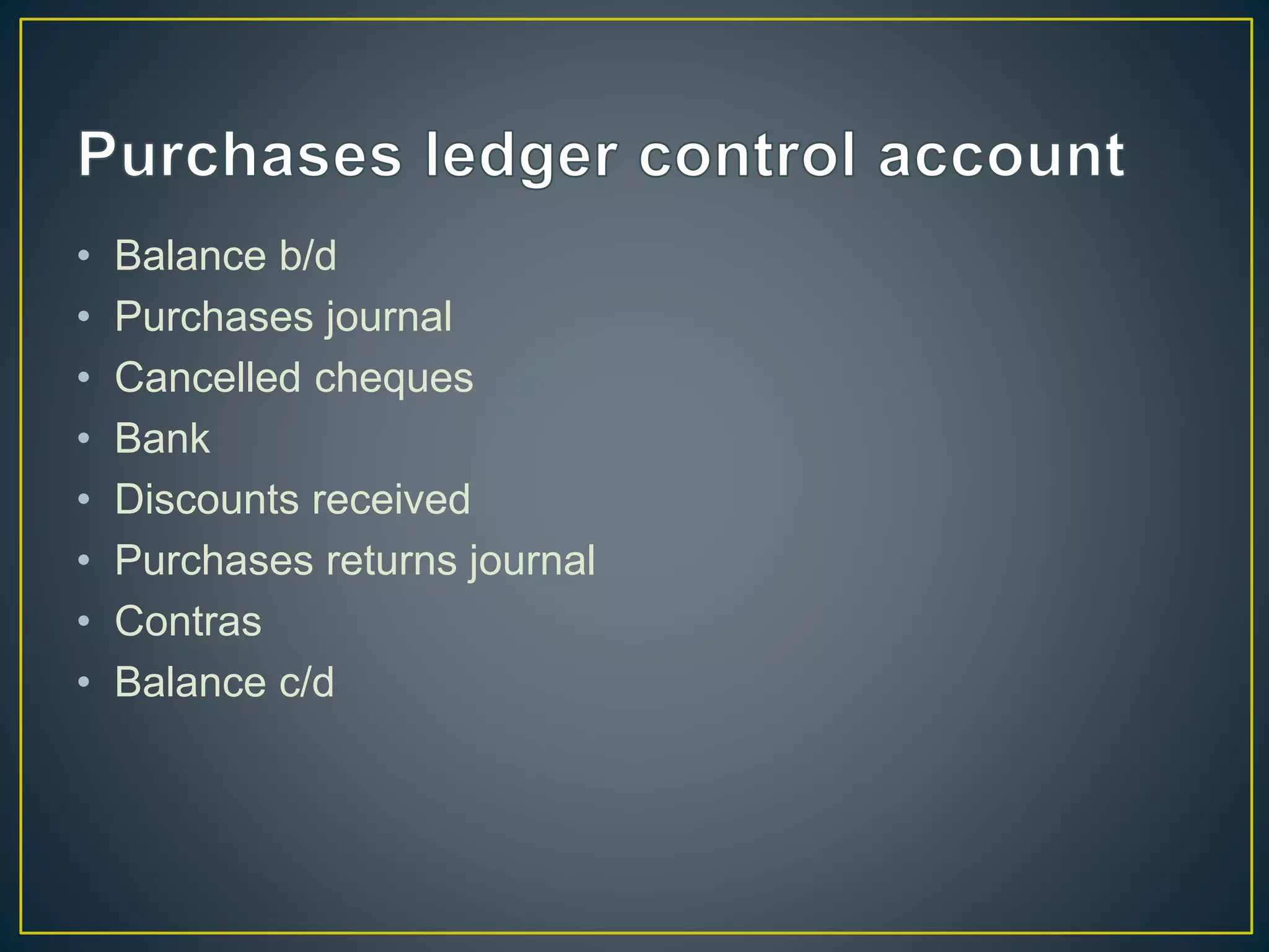 Verification ledger control accounts | PPTX