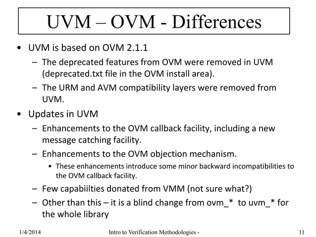 Systemverilog Based Ovm And Uvm Verification Methodologies Pptx Computer Software And