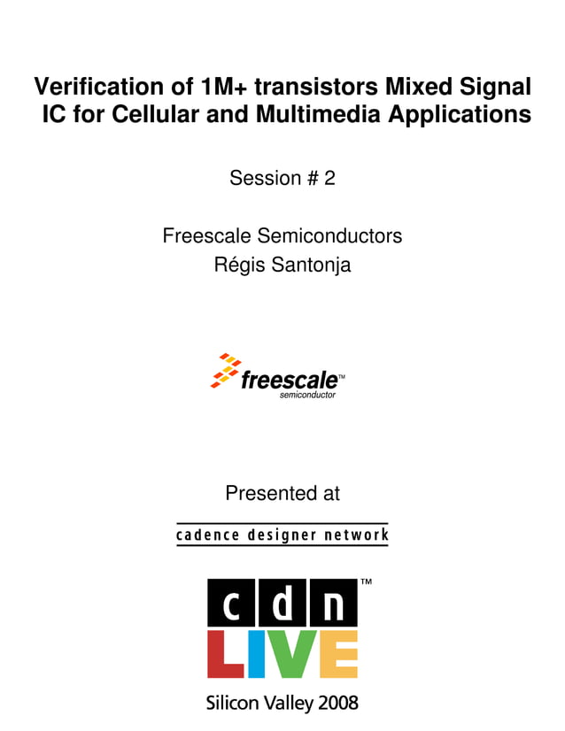 Verification Of 1 M+ Transistors Mixed Signal Ic | PDF