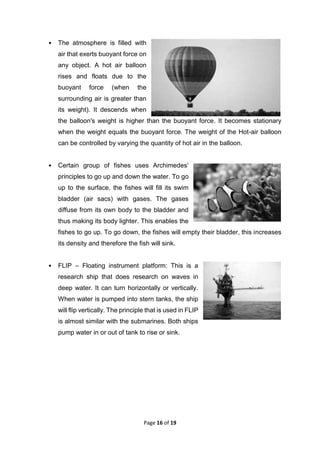 Archimedes Principle Fishing