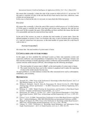 Verification of confliction and unreachability in rule based expert systems with model checking ...