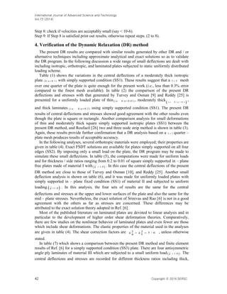 Verification of dynamic relaxation (dr) method in isotropic ...