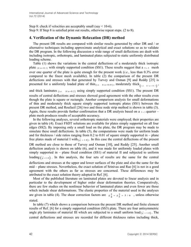 Verification Of Dynamic Relaxation Dr Method In Isotropic