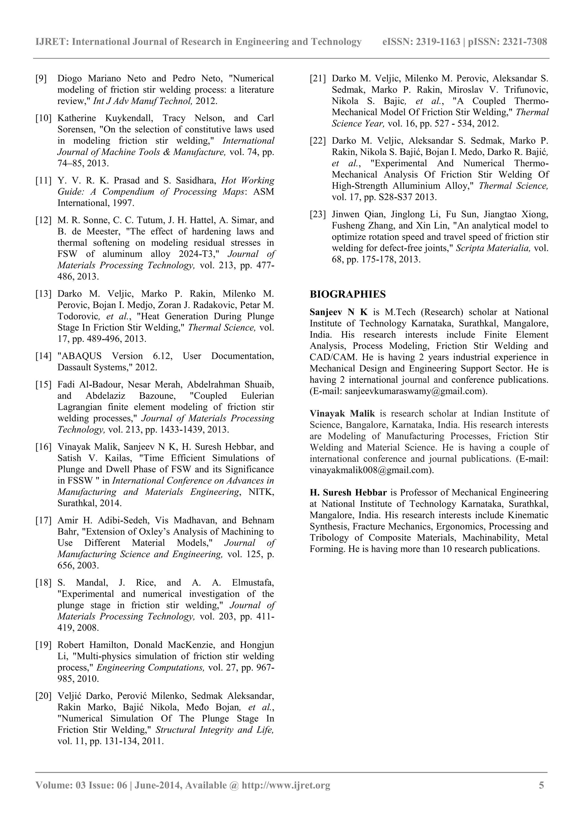 Verification of johnson cook material model by sanjeev n k | PDF