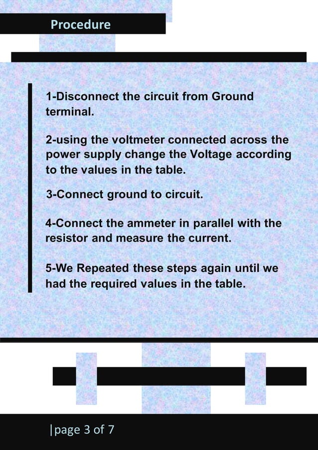 Verification of ohm's law in parallel circuit | DOCX