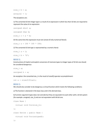 Static code analysis for verification of the 64-bit applications | PDF